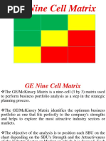 Module III - GE Nine Cell Matrix | PDF | General Electric | Private Sector