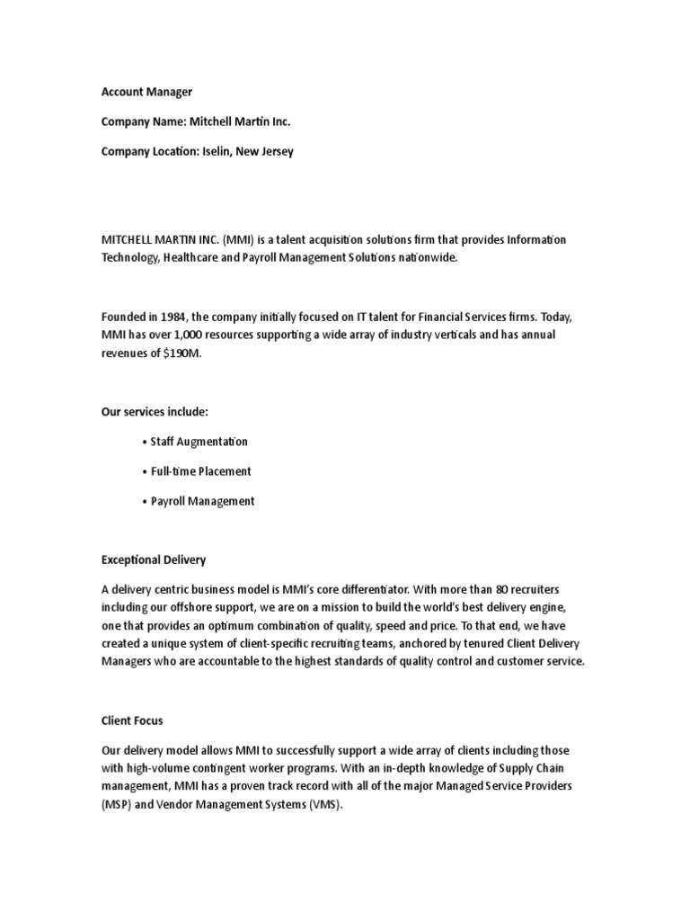 Mitchell Martin Inc. | PDF | Accountability | Leadership