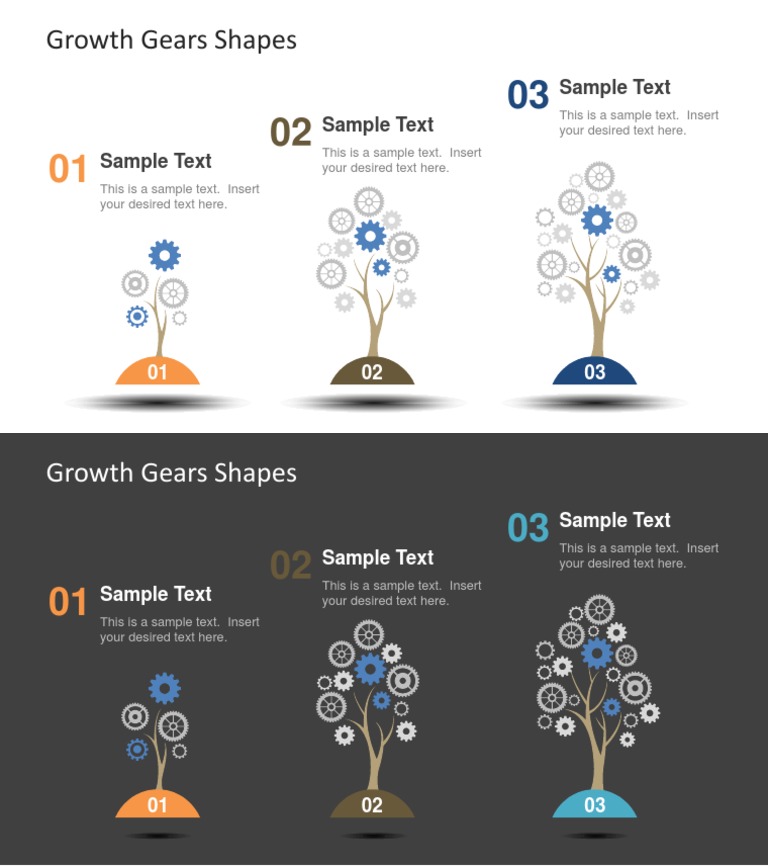 Growth Gears Shapes: Sample Text | PDF