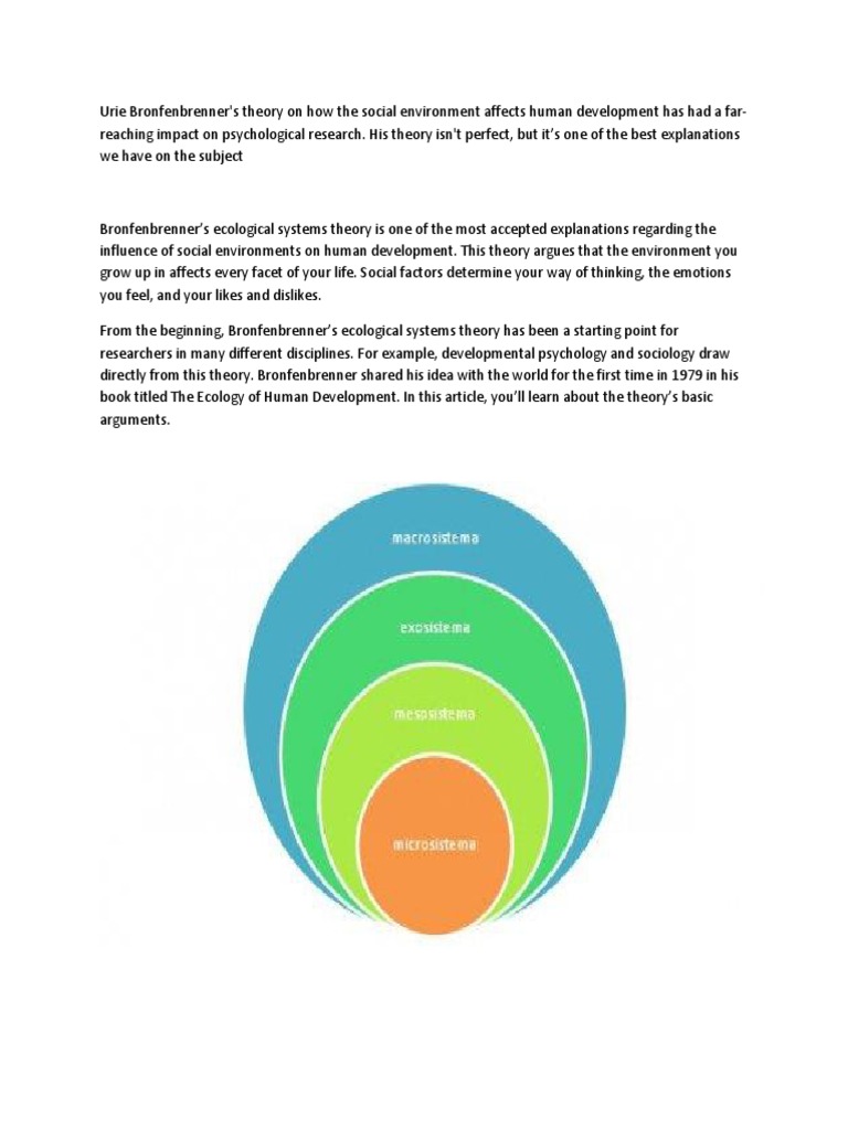 Bioecological Theory | PDF | Developmental Psychology | System