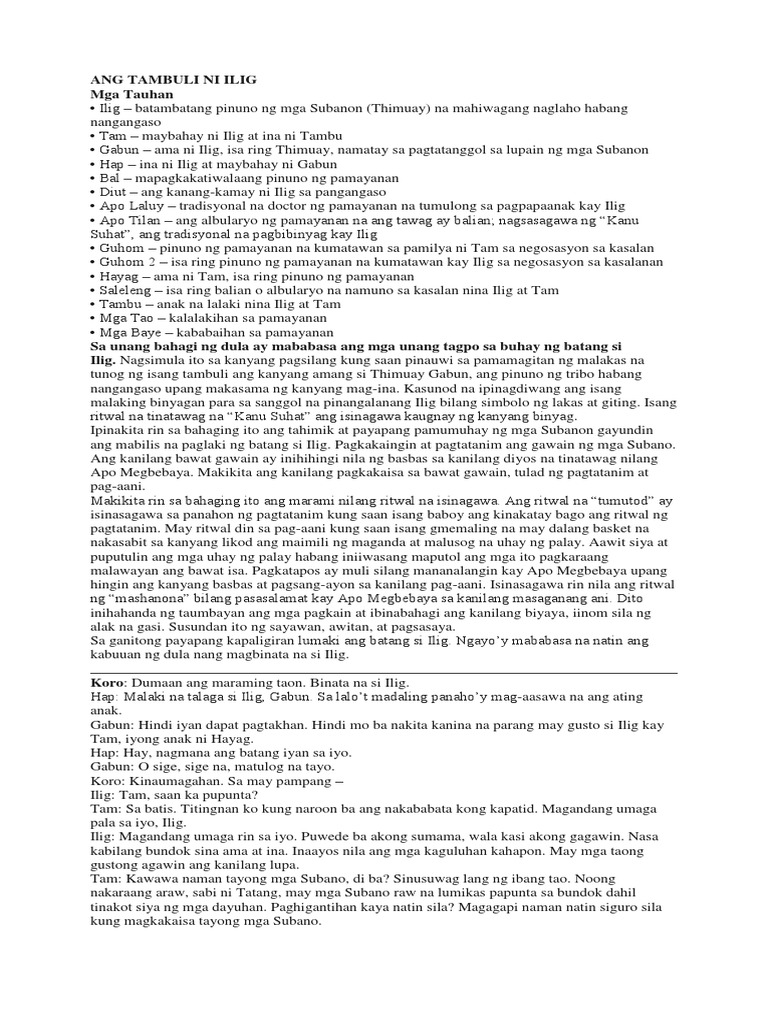 Ang Tambuli Ni Ilig | PDF