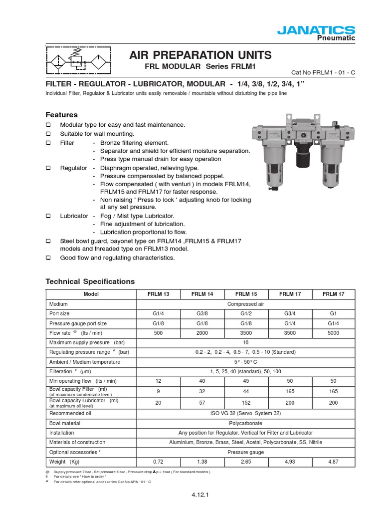 Janatics Make FRLM 1361 Product Leaflet PDF | PDF | Chemical ...