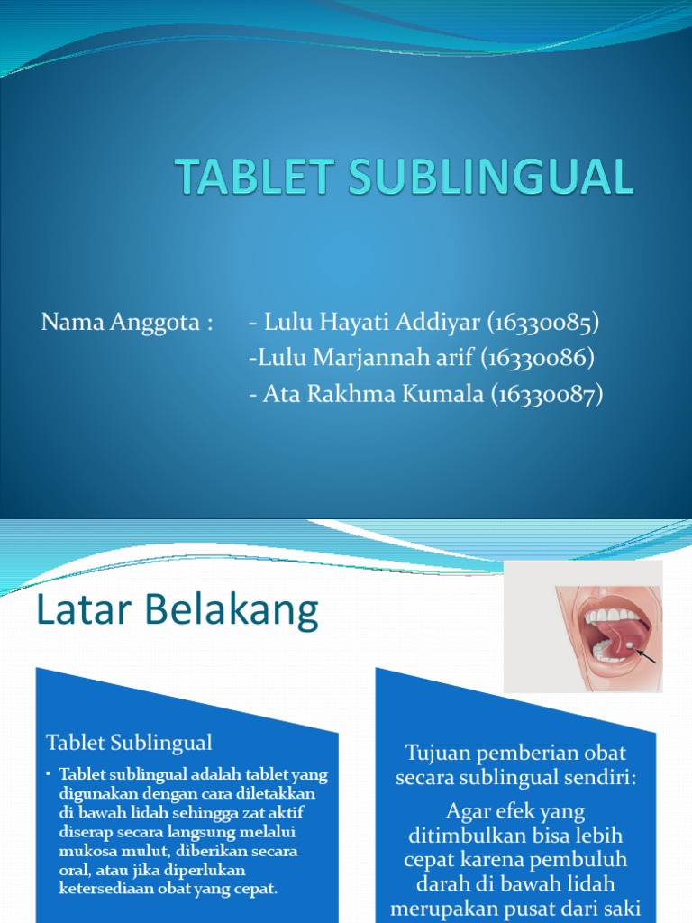 Tablet Sublingual | PDF