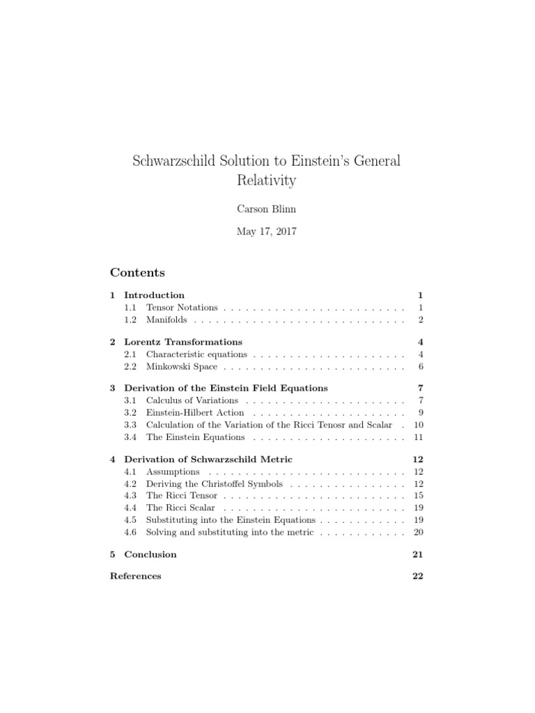 General Relativity for Mathematicians | PDF | General Relativity | Tensor