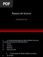 Prueba Comprensión Lectora FRENKENSTEIN | PDF | Frankenstein