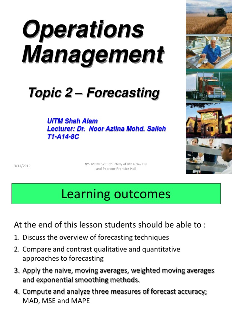 Chapter 2 Forecasting | PDF | Moving Average | Forecasting