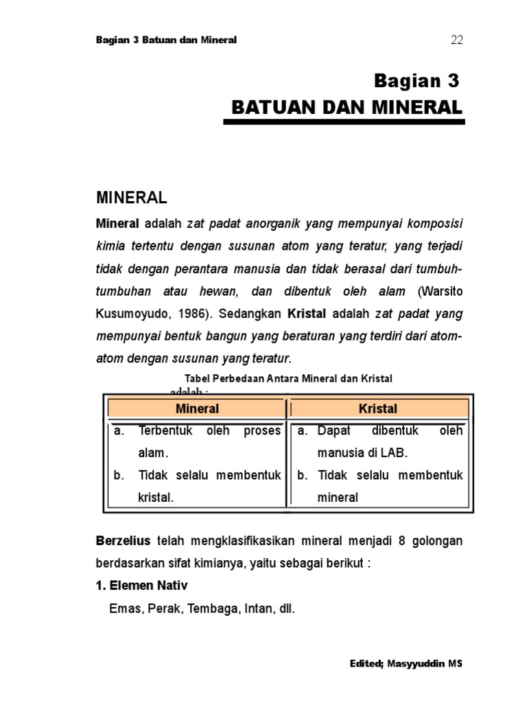 BAB III Batuan Dan Mineral | PDF