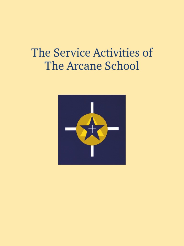 Arcane School - Service Activities | PDF | Social Capital | Idea
