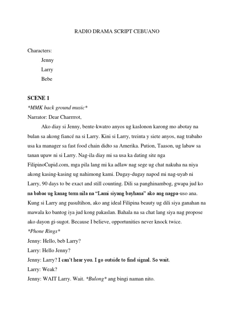 Radio Drama Script | PDF