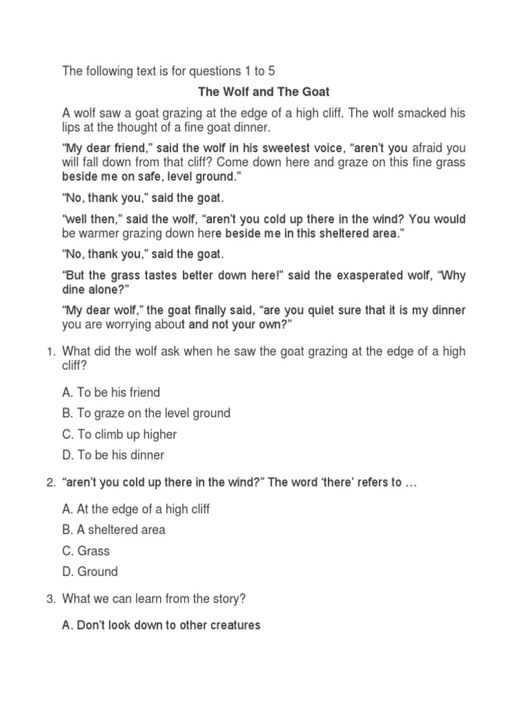 Narrative Text | PDF | Sheep | Goat