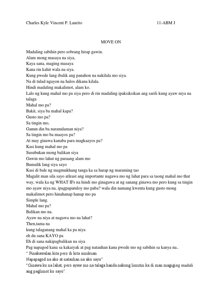 Poem Oral Comm | PDF | Bullying | Interpersonal Relationships