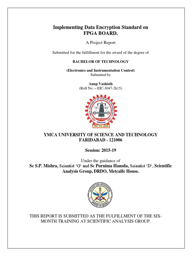 Vhdl Code For The Data Encryption Standard Pdf Cryptography Field Programmable Gate Array