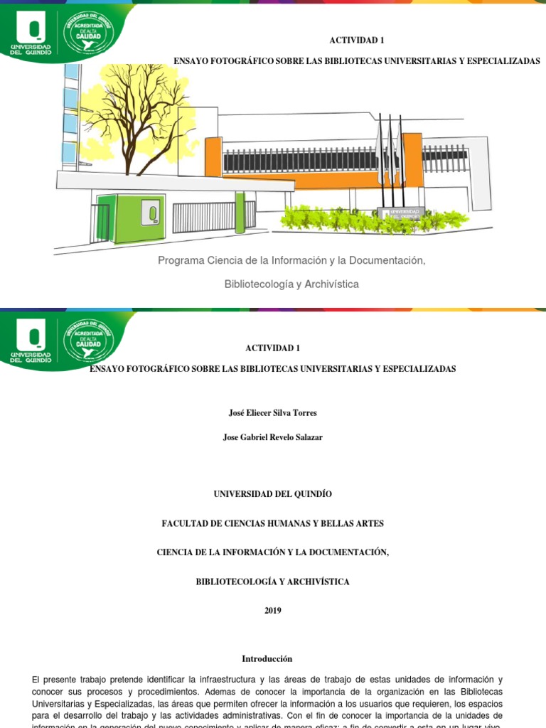 Ensayo Fotográfico Ejemplo | PDF | Bibliotecas | La ciencia de la ...