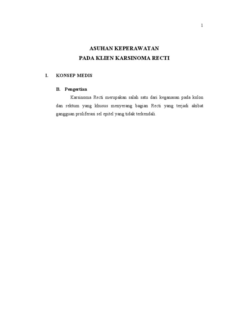 Askep Ca Recti | PDF