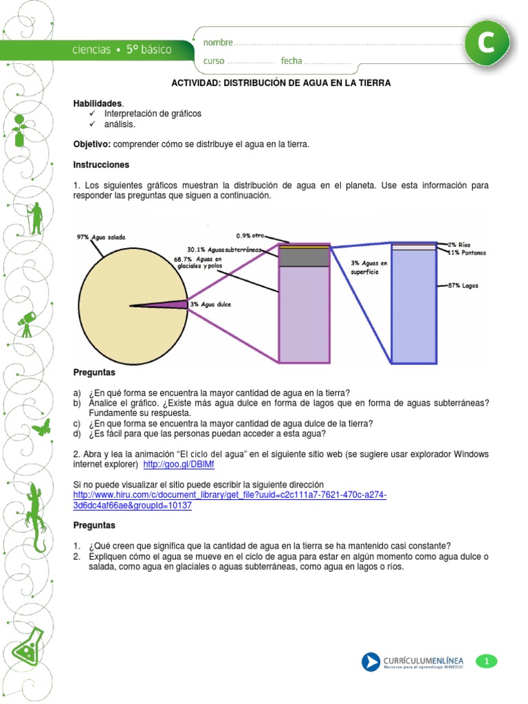 Distribucion Del Agua en La Tierra | PDF | Ciencia y matemáticas
