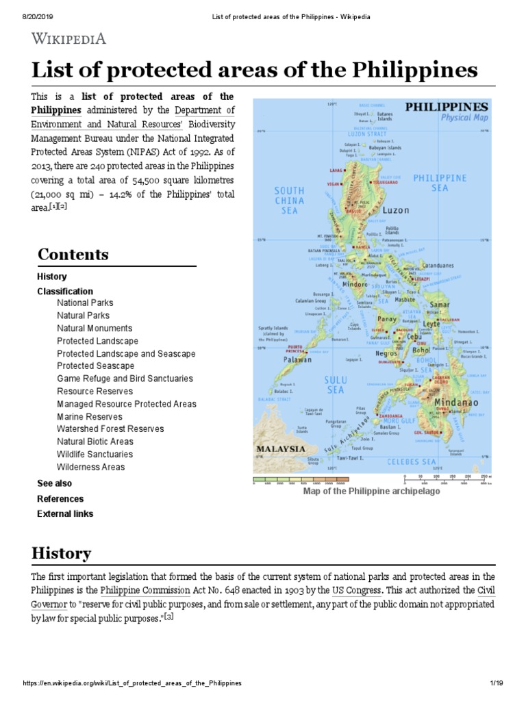 List of Protected Areas in The Philippines | PDF | National Park ...