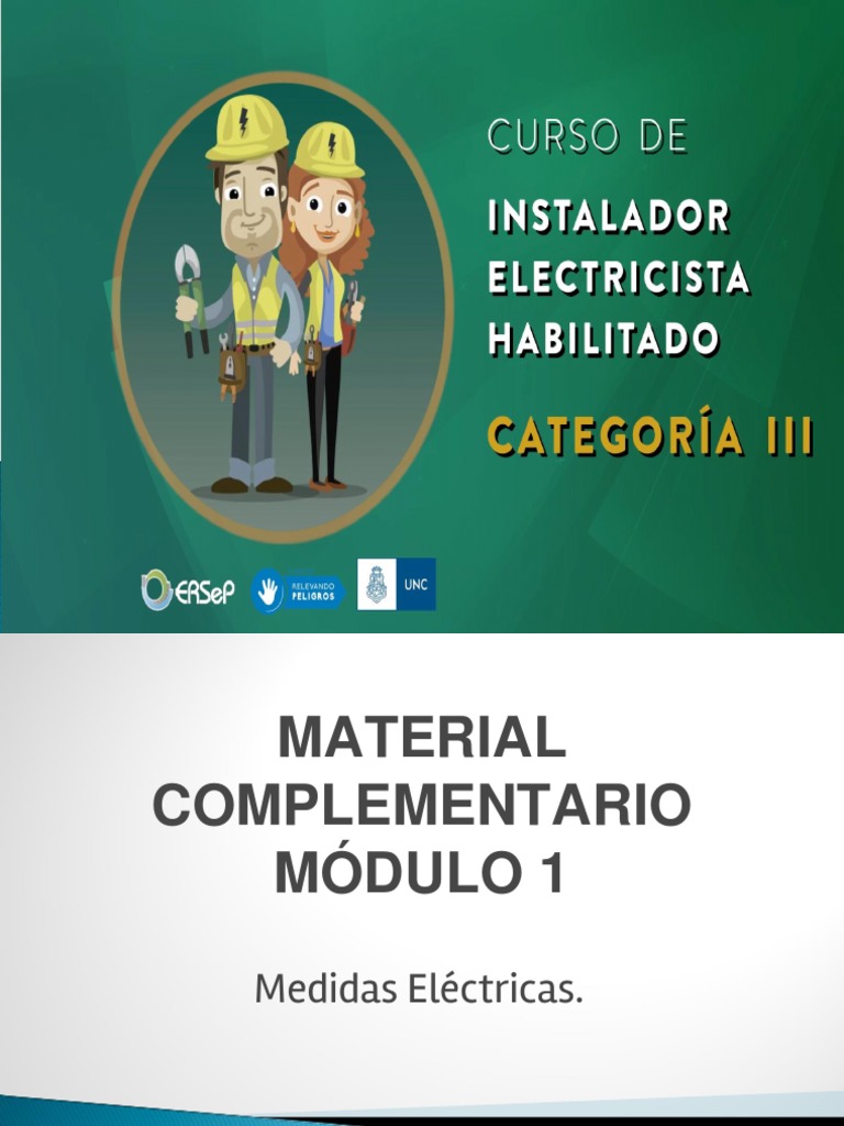 Material Complementario Modulo 1 .2 | PDF | Corriente eléctrica | Resistencia Eléctrica y ...