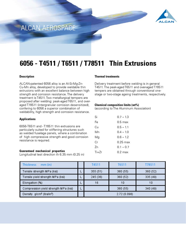 Alcan 6056 Thin-Extrusions PDF | Download Free PDF | Extrusion | Welding