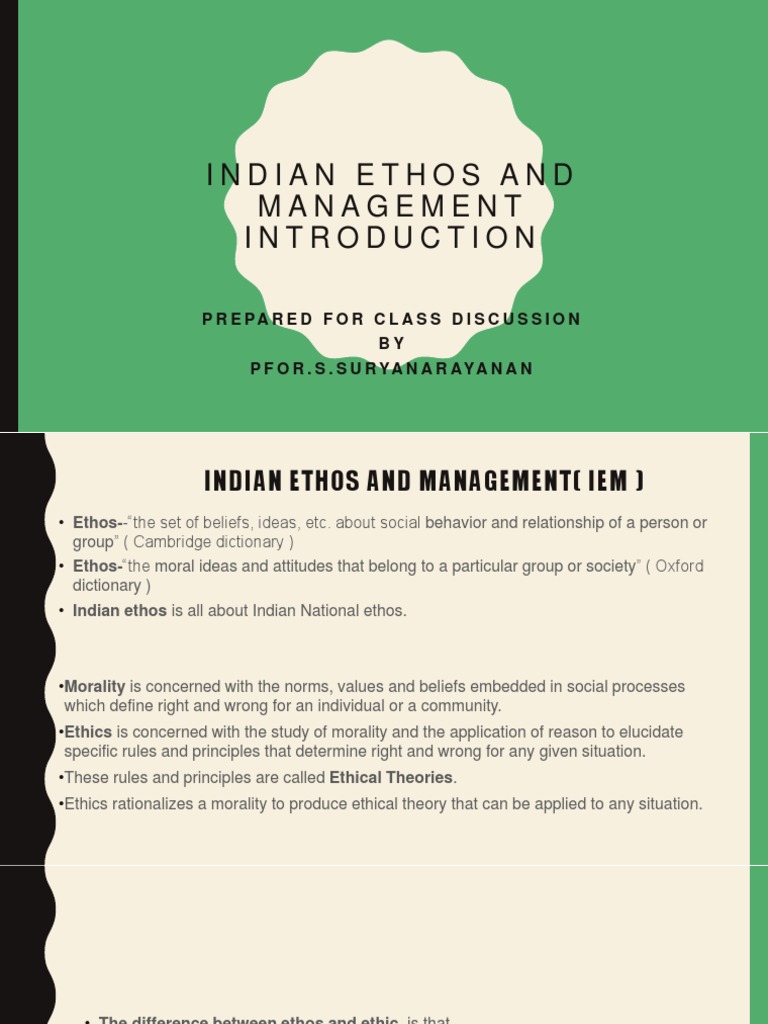 1.introduction To Indian Ethos and Management | Bhagavad Gita | Morality