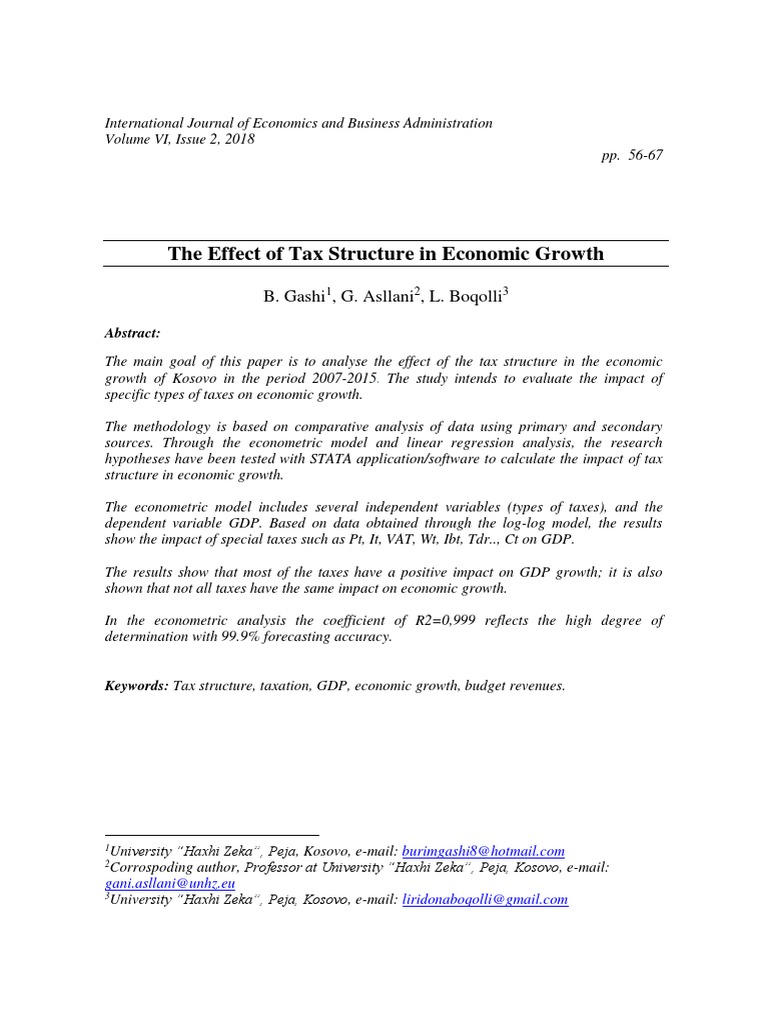 The Effect of Tax | PDF | Econometrics | Taxes