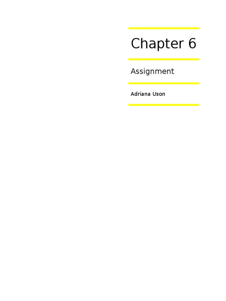 Chapter 6 Assignment | PDF | Mean | Standard Deviation