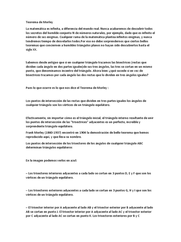 Teorema de Morley | PDF | Triángulo | Geometria clasica