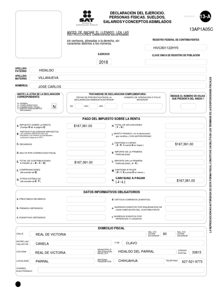 Declaracion | PDF | Impuesto sobre la renta | Servicios (economía)
