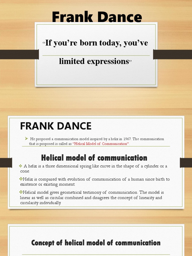 Frank Dance | Helix | Communication