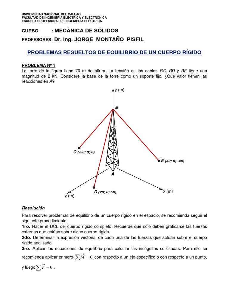 Mecanica de Solidos | PDF | Fuerza | Vector Euclidiano