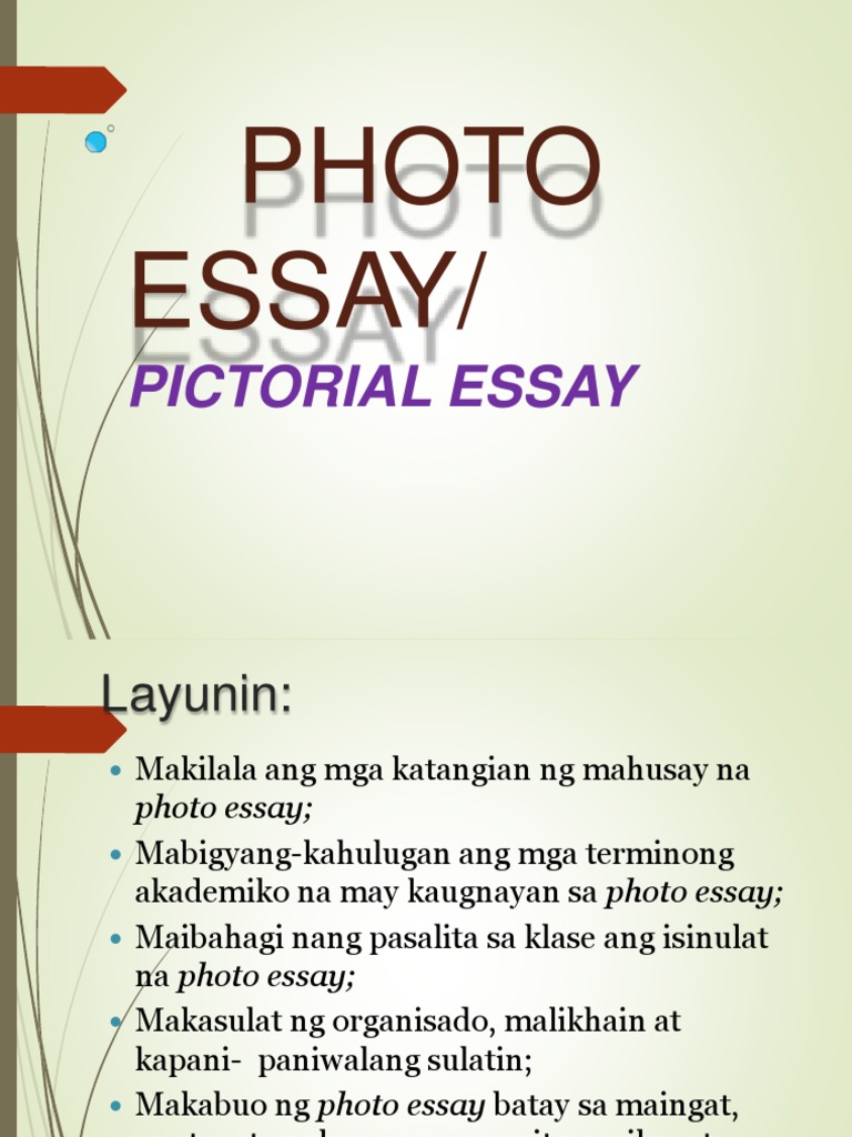Aralin 8 Pictorial Essay | PDF