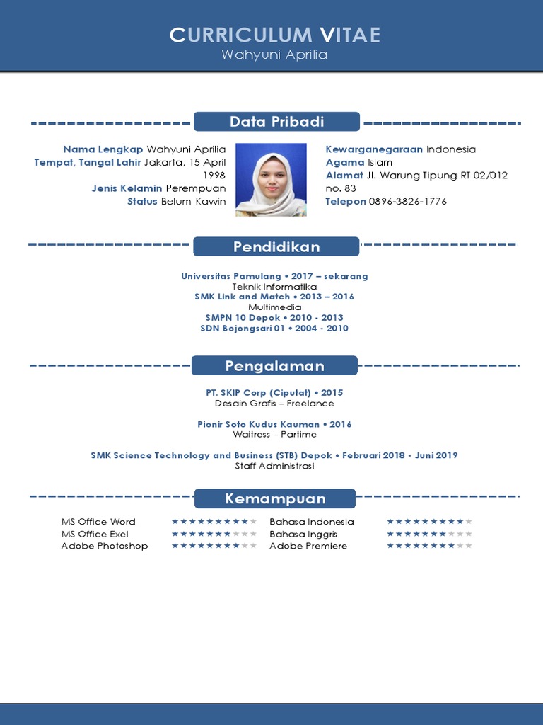 CV Wahyuni Aprilia | PDF