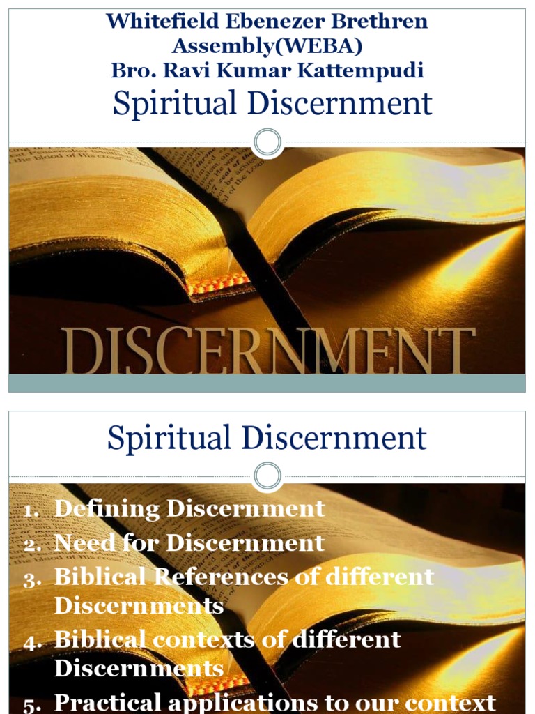Spiritual Discernment | PDF | Bible | Theology