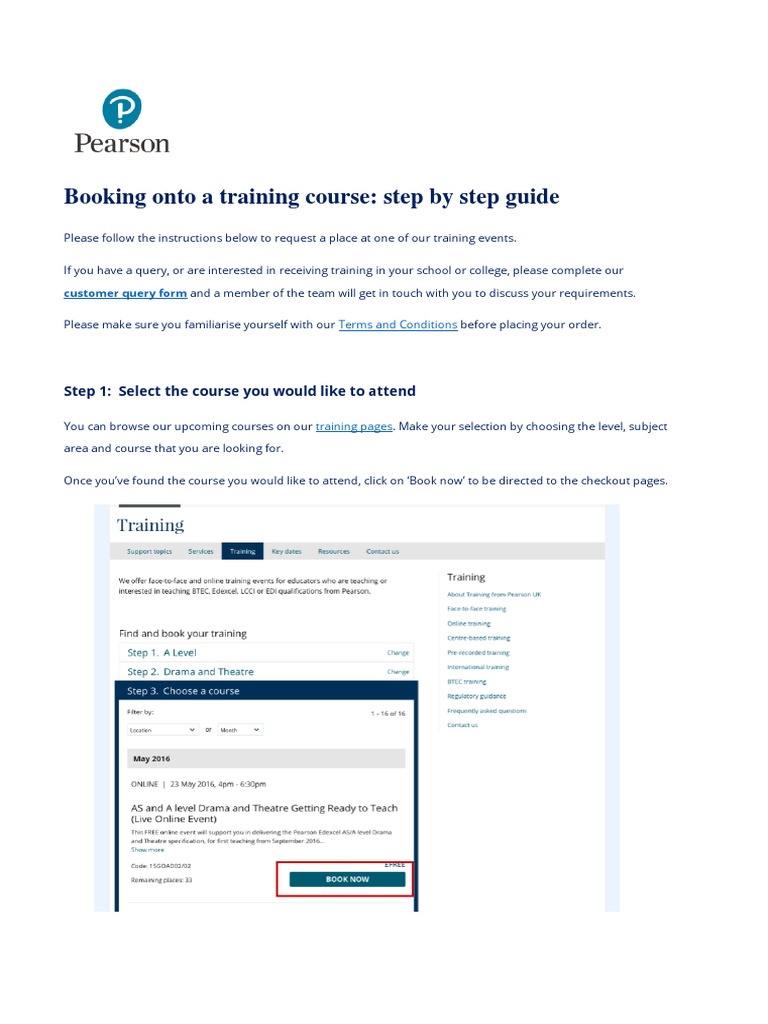 Guide To Booking Onto Training 2356 | PDF | Point Of Sale | Payments