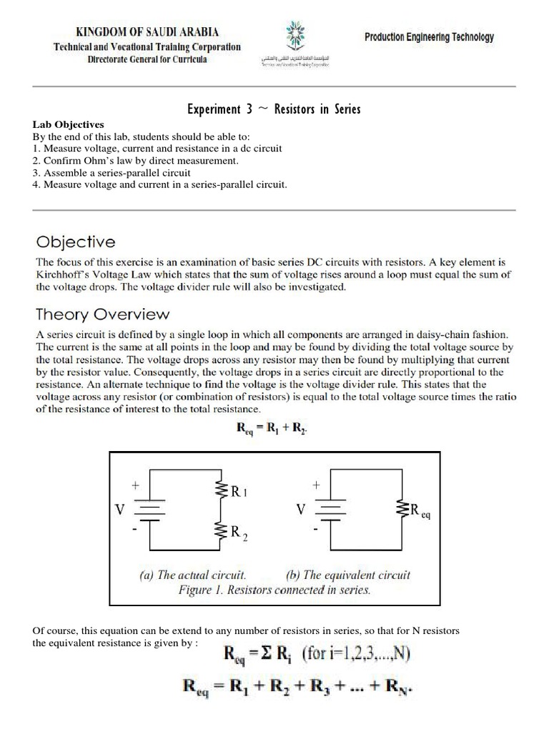 Experiment No3 PDF | PDF | Electrical Network | Series And Parallel Circuits