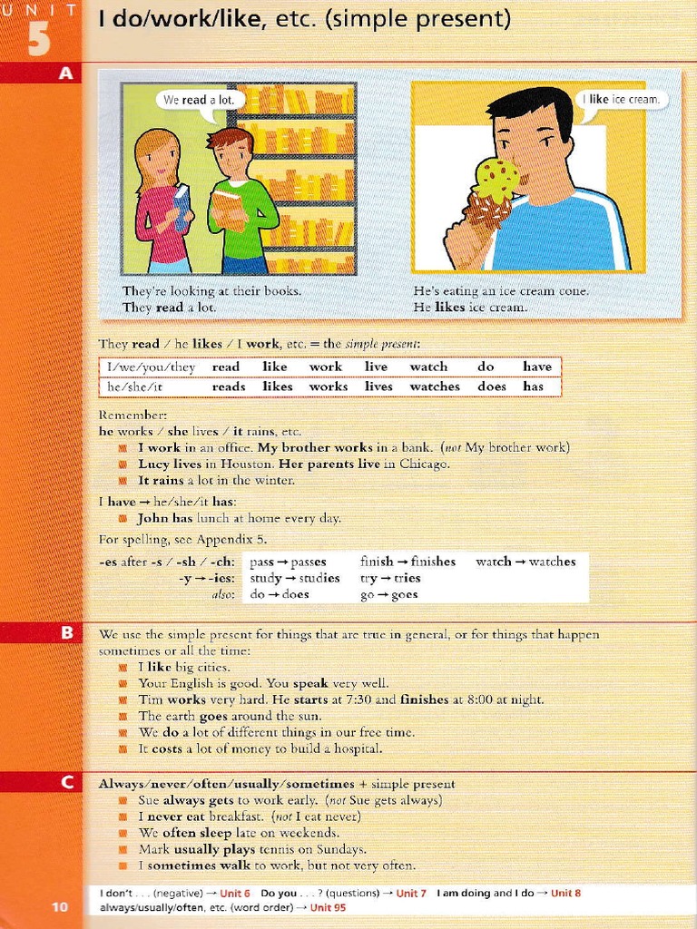 GIU Basic 5 - Present Simple | PDF | Semantic Units | Philology