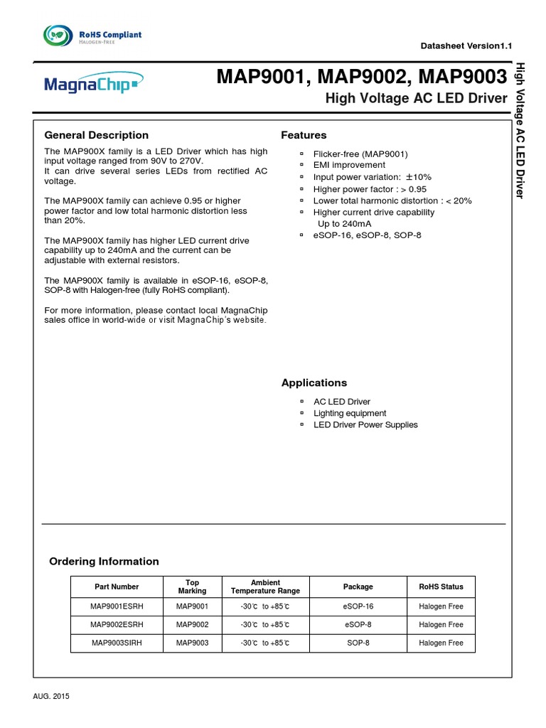 Map 9001 | PDF | Light Emitting Diode | Alternating Current