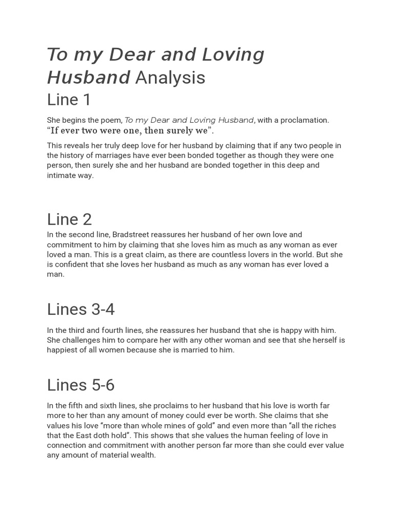 To My Dear and Loving Husband | Download Free PDF | Love