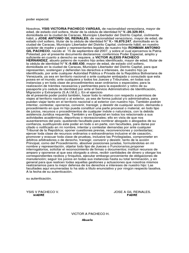 Modelo de Poder Especial en Venezuela | PDF | Instituciones sociales ...