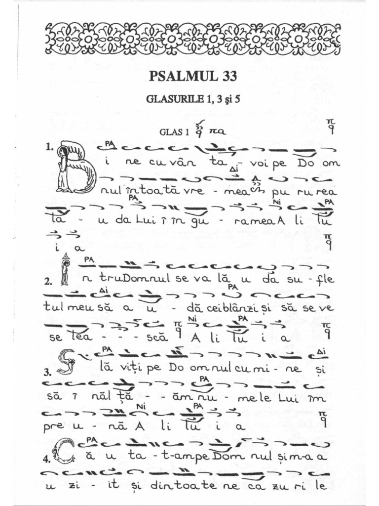 Psalmul 33 Partitura PDF | PDF