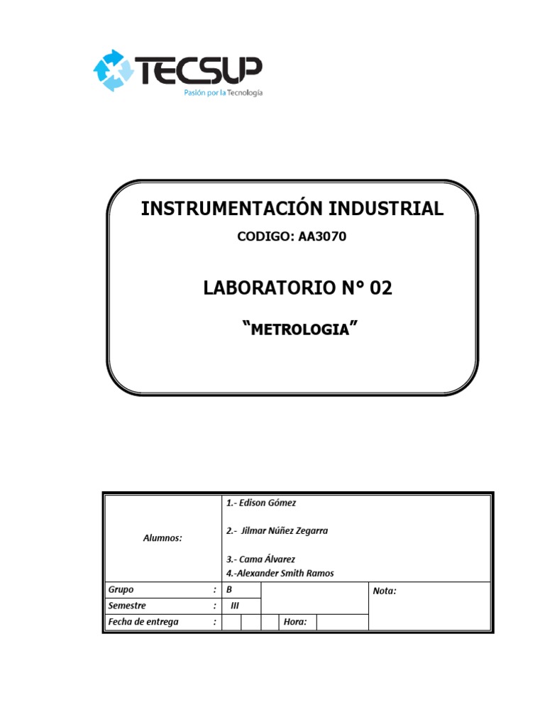 Grupo 2 Laboratorio 02 Metrologia | PDF | Desviación Estándar | Regresión lineal