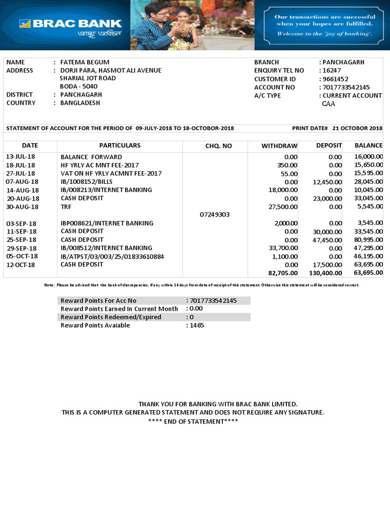 Brac Bank Limited | PDF | Financial Technology | Finance & Money Management