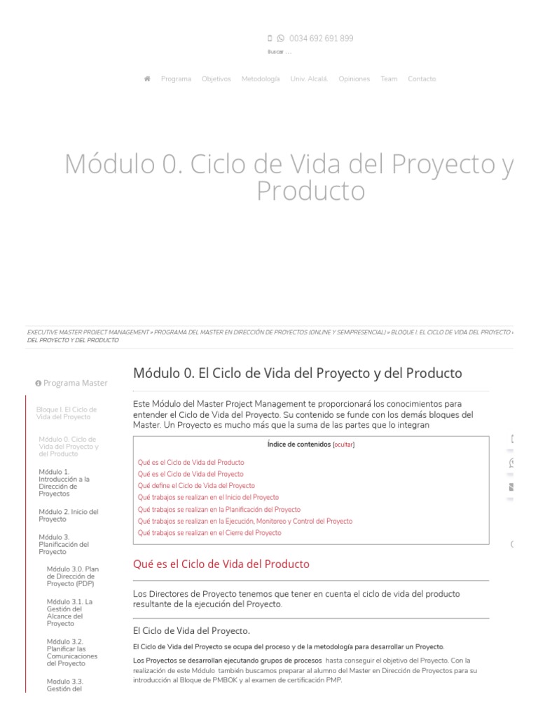 Ciclo De Vida Del Proyecto Pdf Gestión De Proyectos Evaluación