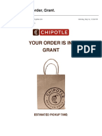Chipotle Online Order Receipt Guide | PDF | Cooking, Food & Wine
