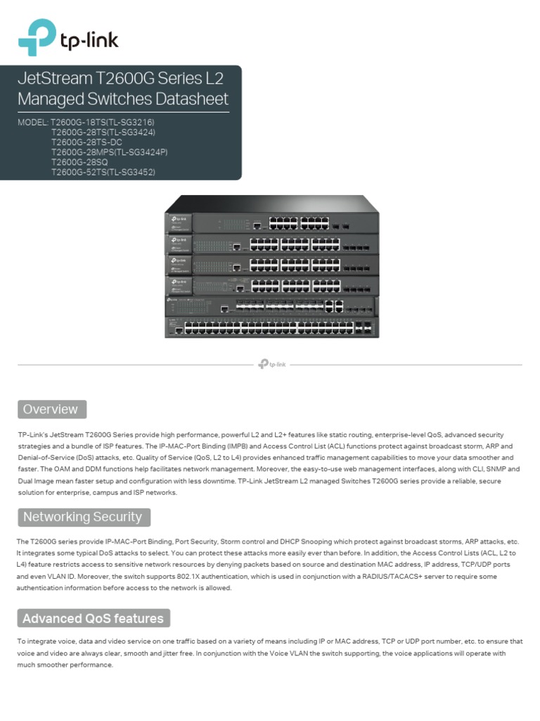T2600G Series Datasheet | PDF | Ip Address | I Pv6