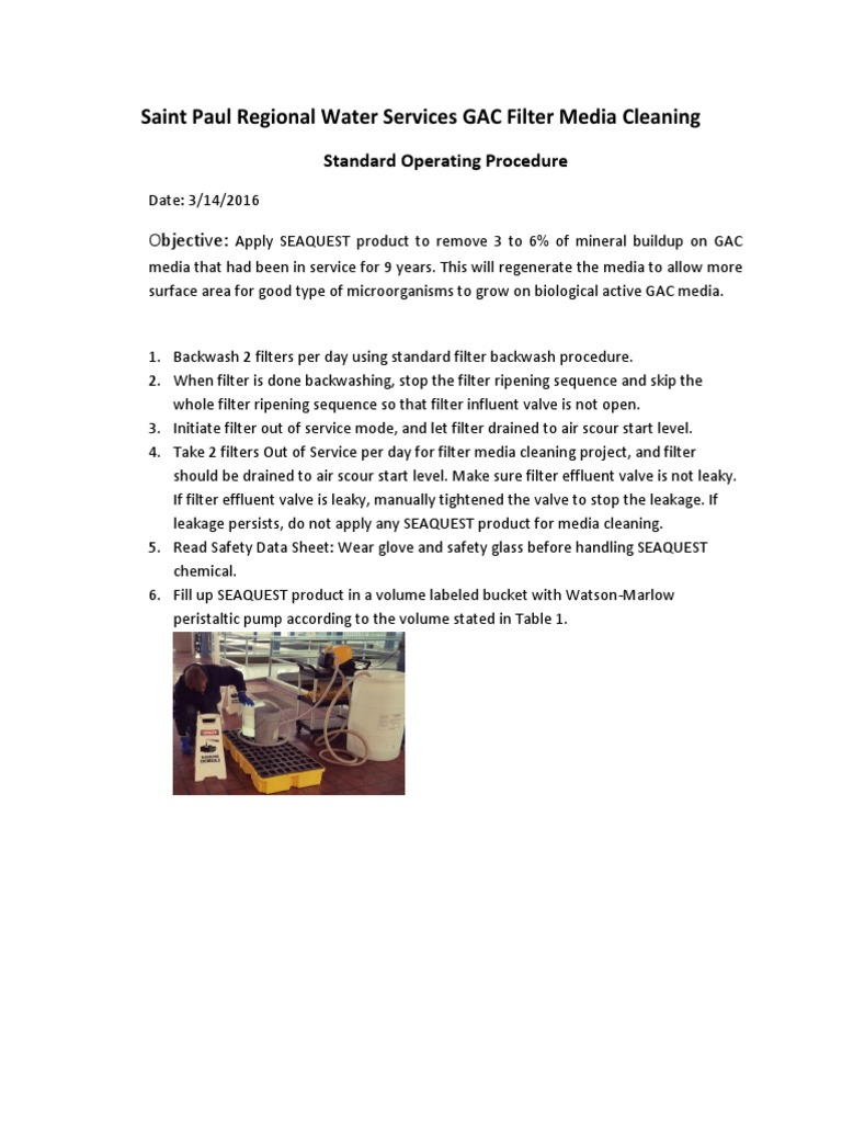 Saint Paul Regional Water Services GAC Filter Media Cleaning With ...