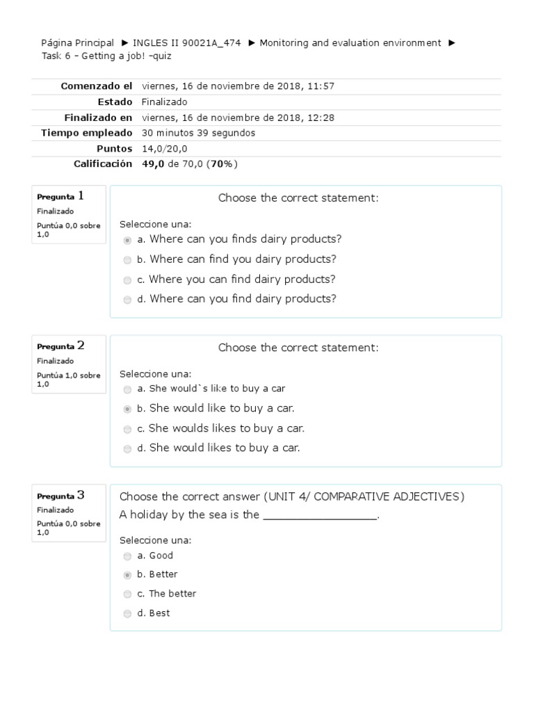 Task 6 - Getting A Job! - Quiz | PDF | Business