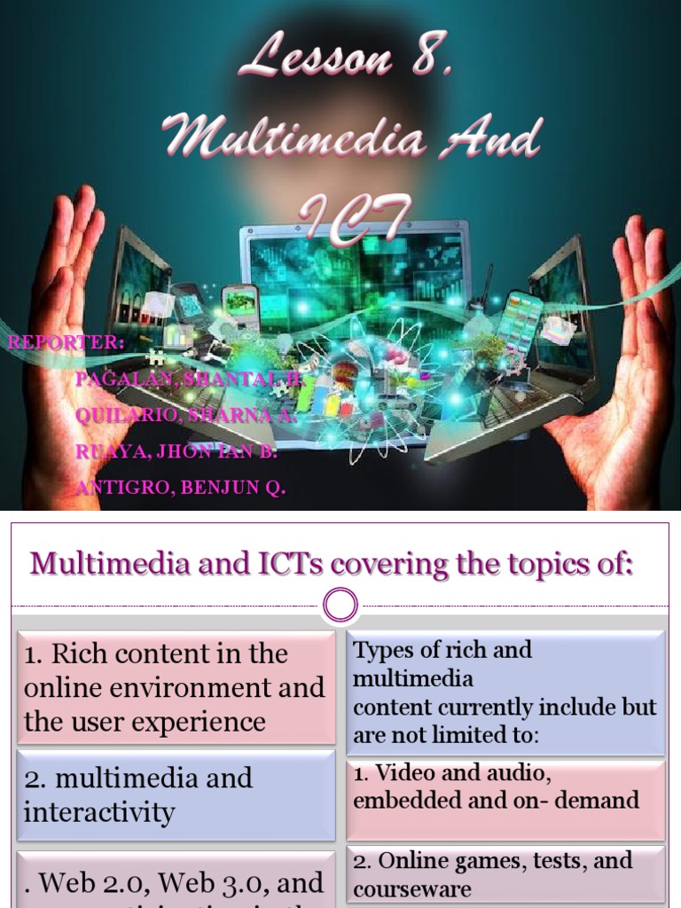 Lesson 8 Multimedia and Ict | PDF | Internet | Web 2.0