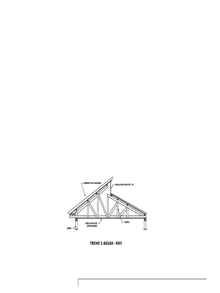 Plano De Estructura De Techo A Dos Aguas Tipos De Techos De Casas: