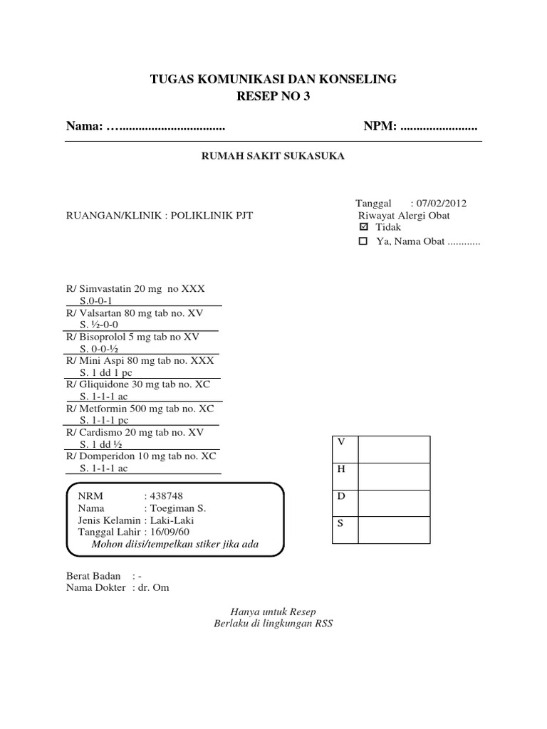 Telaah Resep Based Case | PDF