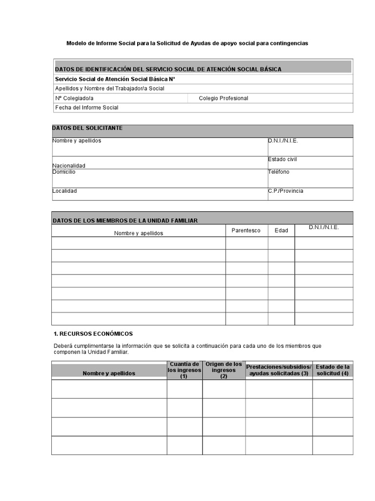 Modelo Informe Social | PDF | Business